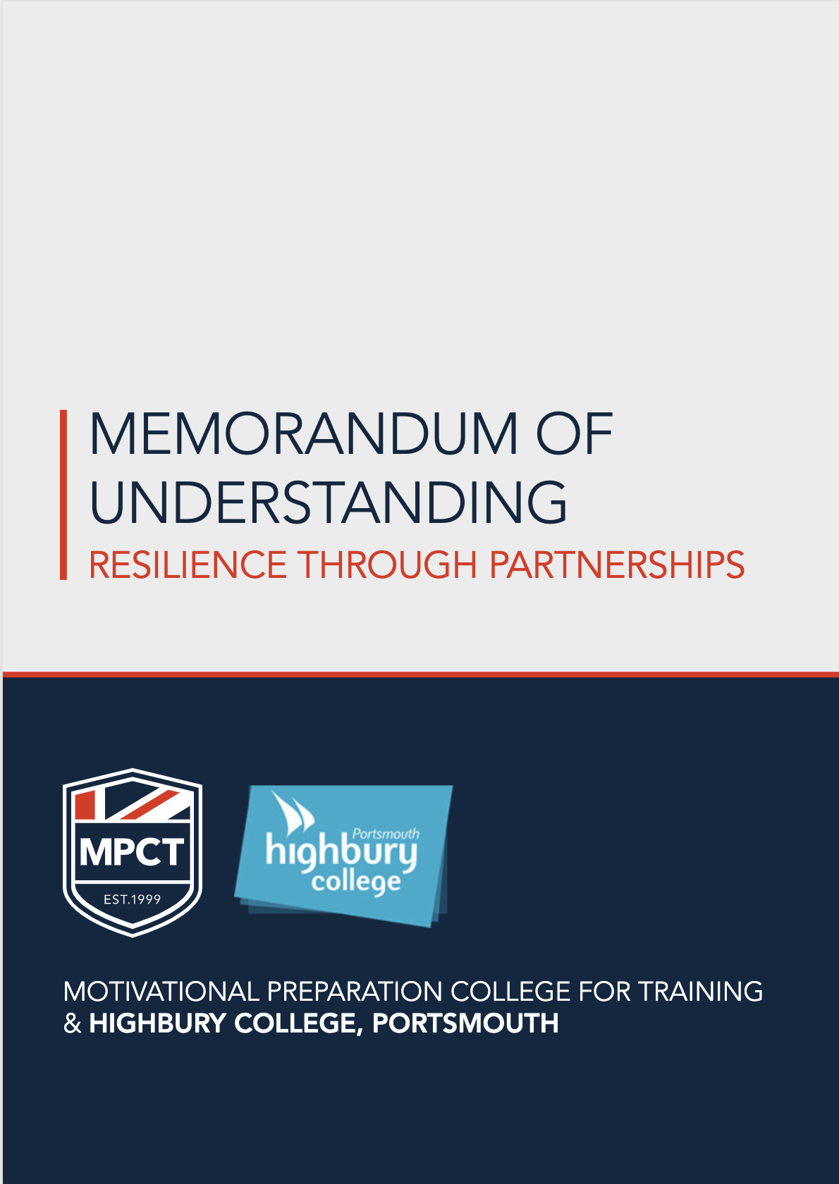 MPCT Signs Historic Memorandum of Understanding with Highbury College ...